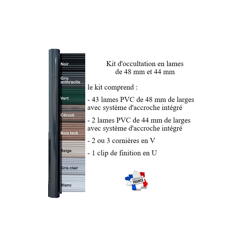 kit d'occultation PVC